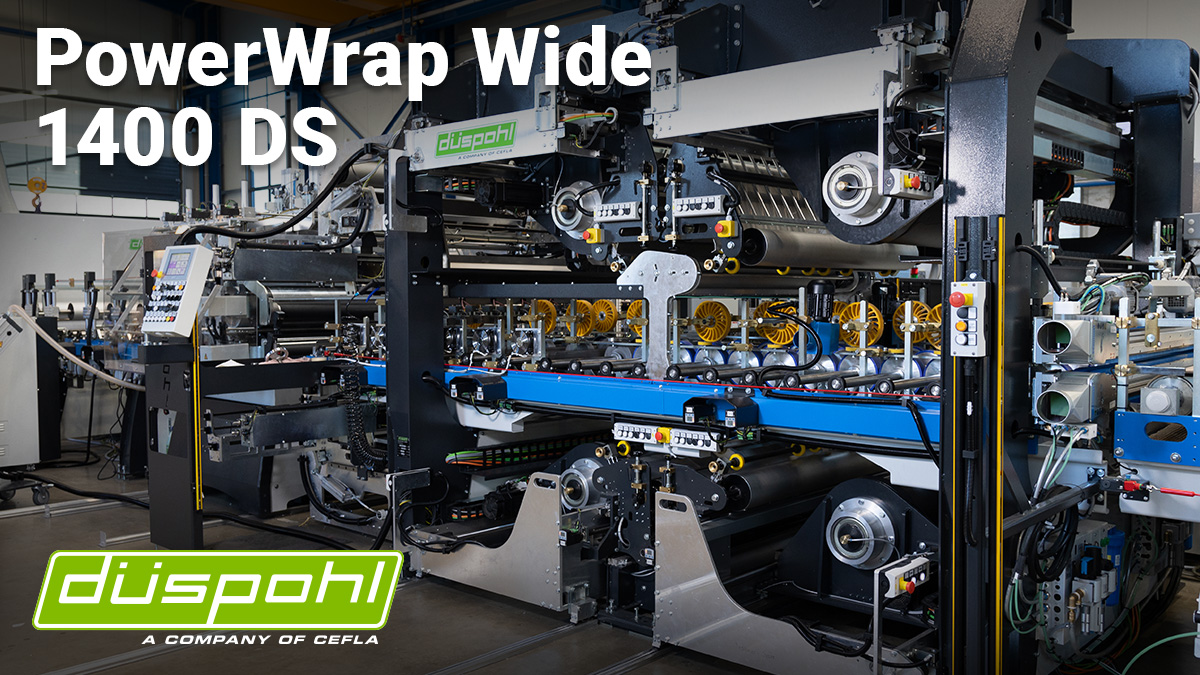 PowerWrap Wide 1400DS - laminating top and bottom with 2 seamless joints